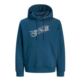 Jack & Jones Plus Jack & Jones Plus Sweatshirt 'JCOFUSION' male size XXXL Gentian / White
