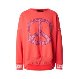 miss goodlife Sweatshirt 'Peace Love Harmony' Damen Gr&ouml;&szlig;e XXL pink / rosa / himbeer / schwarz