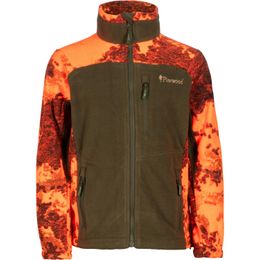 Pinewood Kinder Fleecejacke Furudal Hunters Strata Blaze/Hunting Green (Gr&ouml;&szlig;e: 164)