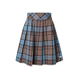 adidas originals Skirt 'PLEATED CHECK' female size 40 Light blue / Brown / Black / White