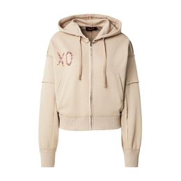 miss goodlife Sweatjacke 'XO' Damen Gr&ouml;&szlig;e XL sand / gelb / rosa / schwarz