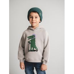 Saturnday Sweatshirt 'Krokodil Scooter' Jungen Gr&ouml;&szlig;e 92 grau