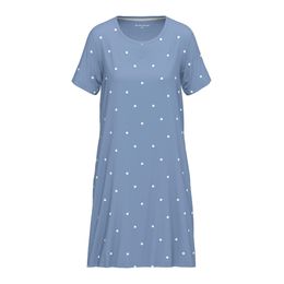 Tom Tailor Nachthemd Damen Gr&ouml;&szlig;e M taubenblau / wei&szlig;