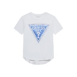 Guess T-Shirt M&auml;dchen Gr&ouml;&szlig;e 152 blau / wei&szlig; / offwhite