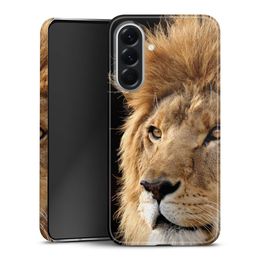 DeinDesign Galaxy A56 5G Handy Premium Case Smartphone Handyh&uuml;lle Schutzh&uuml;lle gl&auml;nzend Jungle Lion Photography Premium Case