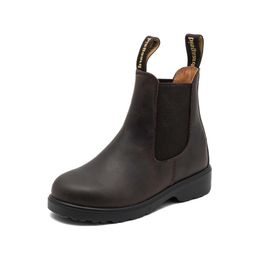 bisgaard Chelsea Boots 'Kim' Jungen Gr&ouml;&szlig;e 25 schoko / schwarz / wei&szlig;