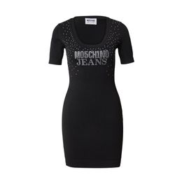Moschino Jeans Knitted dress female size L Black / Transparent