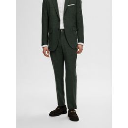 Selected Pleat-Front Pants 'SLHOASIS' male size 42 Dark green