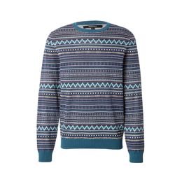 Iriedaily Pullover 'Mineo' Herren Gr&ouml;&szlig;e L indigo / hellblau / petrol / wei&szlig;