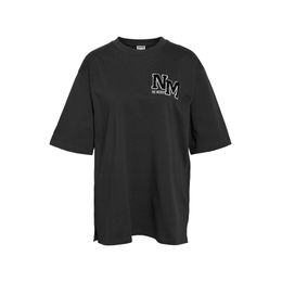 Noisy may T-Shirt 'NMKOKOON' Damen Gr&ouml;&szlig;e S dunkelgrau / schwarz / wei&szlig;