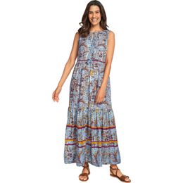CR&Eacute;ATION L Damen Maxikleid im Druck-Dessin zartmint-bordeaux-bedruckt Gr&ouml;&szlig;e 36