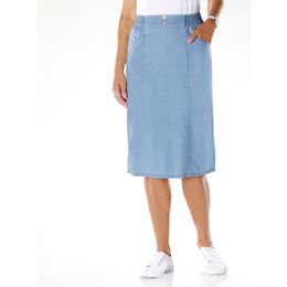 WITT Damen Jeansrock mit dekorativen Kn&ouml;pfen, blue-bleached, Gr&ouml;&szlig;e 38