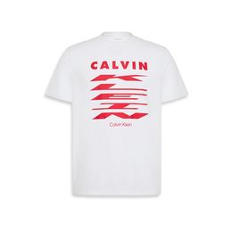 Calvin Klein Jeans T-Shirt Herren Gr&ouml;&szlig;e XS rot / wei&szlig;