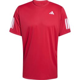 Adidas CLUB 3STR Tennisshirt Herren - Gr&ouml;&szlig;e L - rot