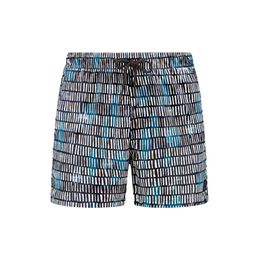 Shiwi Badeshorts 'Nate' Herren Gr&ouml;&szlig;e XXL blau / braun / aubergine / wei&szlig;