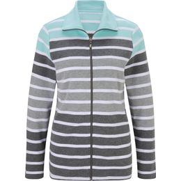 feel good Damen Hausanzug in Interlock-Qualit&auml;t, grau-mint, Gr&ouml;&szlig;e 20/21