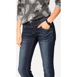 Heine Witt Damen Skinny Jeans mit vertiefter Leibh&ouml;he, blue denim, Gr&ouml;&szlig;e 22