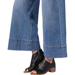 Heine Witt Damen 5-Pocket-Jeans im Culotte-Schnitt, blue-bleached, Gr&ouml;&szlig;e 36