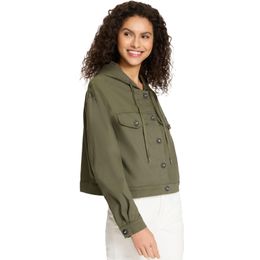Heine Witt Damen Jeansjacke mit Kapuze, khaki, Gr&ouml;&szlig;e 48