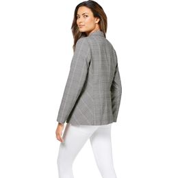 WITT Damen Blazer mit Zipper-Taschen, schwarz-wei&szlig;-kariert, Gr&ouml;&szlig;e 46