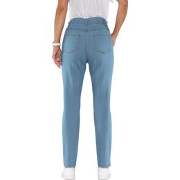 WITT Damen Jeans im Paperbag-Schnitt, blue-bleached, Gr&ouml;&szlig;e 20