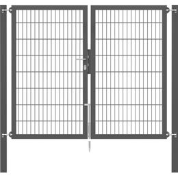 Alberts Zaundoppelt&uuml;r "Flexo Plus", B/H: 200cm x 160cm, grau, Tore, anthrazit, verschiedene Abmessungen