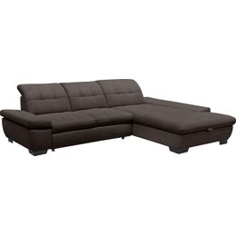Ecksofa Alina, B:271cm H:90cm T:204cm, grau, Wohnzimmer, Sofas, "Salima", Inklusive R&uuml;ckenlehnenverstellung