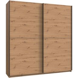 Kleiderschrank wimex, B:180cm H:198cm T:65cmartisan, eiche nachbildung, griffe schwarz, Holzwerkstoff, Jugendzimmer, Schr&auml;nke, "Mugano, B/T/H 135