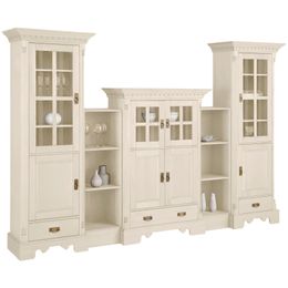 Wohnwand OTTO HOME, B:326cm H:199cm T:47cm, beige, Massivholz, Wohnzimmer, Kastenm&ouml;bel-Sets, "Milan", aus massiver Kiefer, FSC zertifiziert