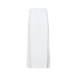 Midirock Levete Room "Levete Room Skirt LR-NAJA 30", Damen, Gr. L, l100, wei&szlig;, Obermaterial: 55% Leinen, 45% Viskose, R&ouml;cke