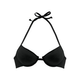 Bench. Damen Push-Up-Bikini-Top "Perfect", schwarz, Gr. 34, unifarben, Microfaser, Polyamid, Bikini-Oberteile, im Uni-Style