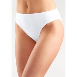 Petite Fleur Damen Bikinislip, Gr. 36, schwarz-wei&szlig;, Single Jersey, Obermaterial: 95% Baumwolle, 5% Elasthan, unifarben, Unterhosen, aus elastischer