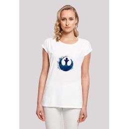 F4NT4STIC Damen T-Shirt "'Star Wars Rise Of Skywalker Rebellen Logo Wave'", wei&szlig;, Gr. 4XL, Obermaterial: 100% Baumwolle, Shirts, Print