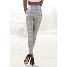 Lascana Damen Leggings, Gr. 40, gr&uuml;n, Obermaterial: 49% Viskose, 48% Polyester, 3% Elasthan, Glencheckmuster, Hosen, mit Ajour Karomuster