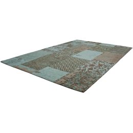 Teppich Kayoom, B:120cm H:8mm L:170cm, blau, Baumwolle, Wohnzimmer, Teppiche, "Symphony 160", Flachgewebe, reine Baumwolle, Wohnzimmer