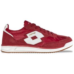 Lotto Herren Sneaker, Gr. 40, rot, Synthetik, mehrfarbig, Schuhe, - in angesagtem Retrodesign