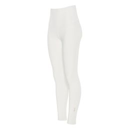 WINSHAPE Damen Leggings "Functional Comfort HWL117C"cream, Gr. L, 85% Polyester, 15% Elasthan, Hosen, mit V-Shape Applikation und Core-Bund