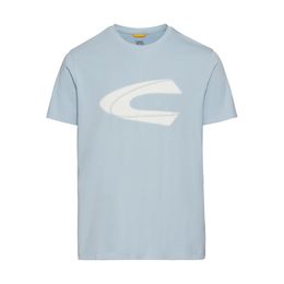 Camel Active Damen T-Shirt, blau, Gr. XXXL, bedruckt, Jersey, Obermaterial: 100% Baumwolle, Shirts, mit Logo-Print