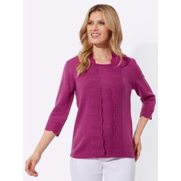 Classic Basics Damen 2-in-1-Pullover "Pullover", pink, Gr. 48, unifarben, 100% Polyacryl, Pullover