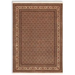 Orientteppich, B:80cm H:4mm L:300cm, beige, OCI DIE TEPPICHMARKE, Seide, Wolle, Teppiche, "CAVARI HERATI", handgekn&uuml;pft, mit Fransen, Wolle mit