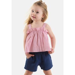 DENOKIDS Damen Hausanzug "Frilled Muslin", Gr. 98, pink, 100% Baumwolle, unifarben, Homewear-Sets, mit R&uuml;schen