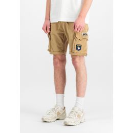 Herren Shorts "Crew Short Patch", beige, Gr. 32, Alpha Industries, Obermaterial: 98% Baumwolle, 2% Elastan; Futter: 100% Baumwolle, Hosen
