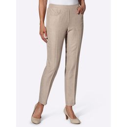 Classic Basics Damen Schlupfhose, beige, Gr. 38, meliert, 100% Polyester, Hosen