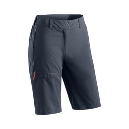 Maier Sports Damen Outdoorhose "Lulaka Bermuda Loop", blau, Gr. 46, 100% Polyester, Hosen, Damen Shorts, kurze Wanderhose, Outdoor-Hose, 3 Taschen,