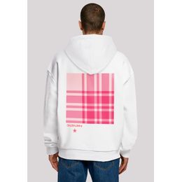 F4NT4STIC Herren Kapuzenpullover "Karo Pink", wei&szlig;, Gr. S, Obermaterial: 100% Baumwolle, Pullover, Print
