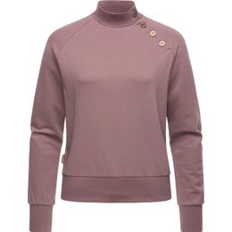 Ragwear Damen Sweatshirt "Majjorka Solid", lila, Gr. XXL, Sweatware, Material: 70% Baumwolle, 30% Polyester, Sweatshirts, Damen Langarmshirt mit