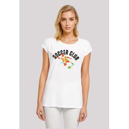 F4NT4STIC Damen T-Shirt "Soccer Club Sport Fan Artwork", wei&szlig;, Gr. S, Obermaterial: 100% Baumwolle, Shirts, Premium Qualit&auml;t