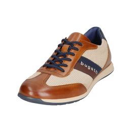 Bugatti Herren Sneaker "Bugatti Sneaker Leder/Textil", Gr. 40braun, beige, Leder, Textil, Schuhe