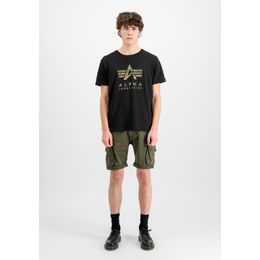Herren Shorts "Crew Short", gr&uuml;n, Gr. 30, Alpha Industries, Obermaterial: 98% Baumwolle, 2% Elastan. Futter: 100% Baumwolle, Hosen