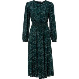 bonprix Damen Midikleid "Midikleid mit Blumenprint", schwarz, Gr. 44, Obermaterial: 100% Viskose, Kleider, f&uuml;r die Herbstsaison, aus Viskose,